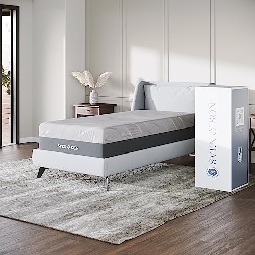 Sven & Son Gel Memory Foam Mattress, Premium Materials, CertiPUR-US, Made in The USA, 12 inch Medium - TwinXL