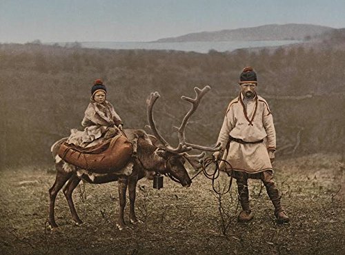 Wall Art Print entitled Lapper Og Reinsdyr by Celestial Images | 32 x 24