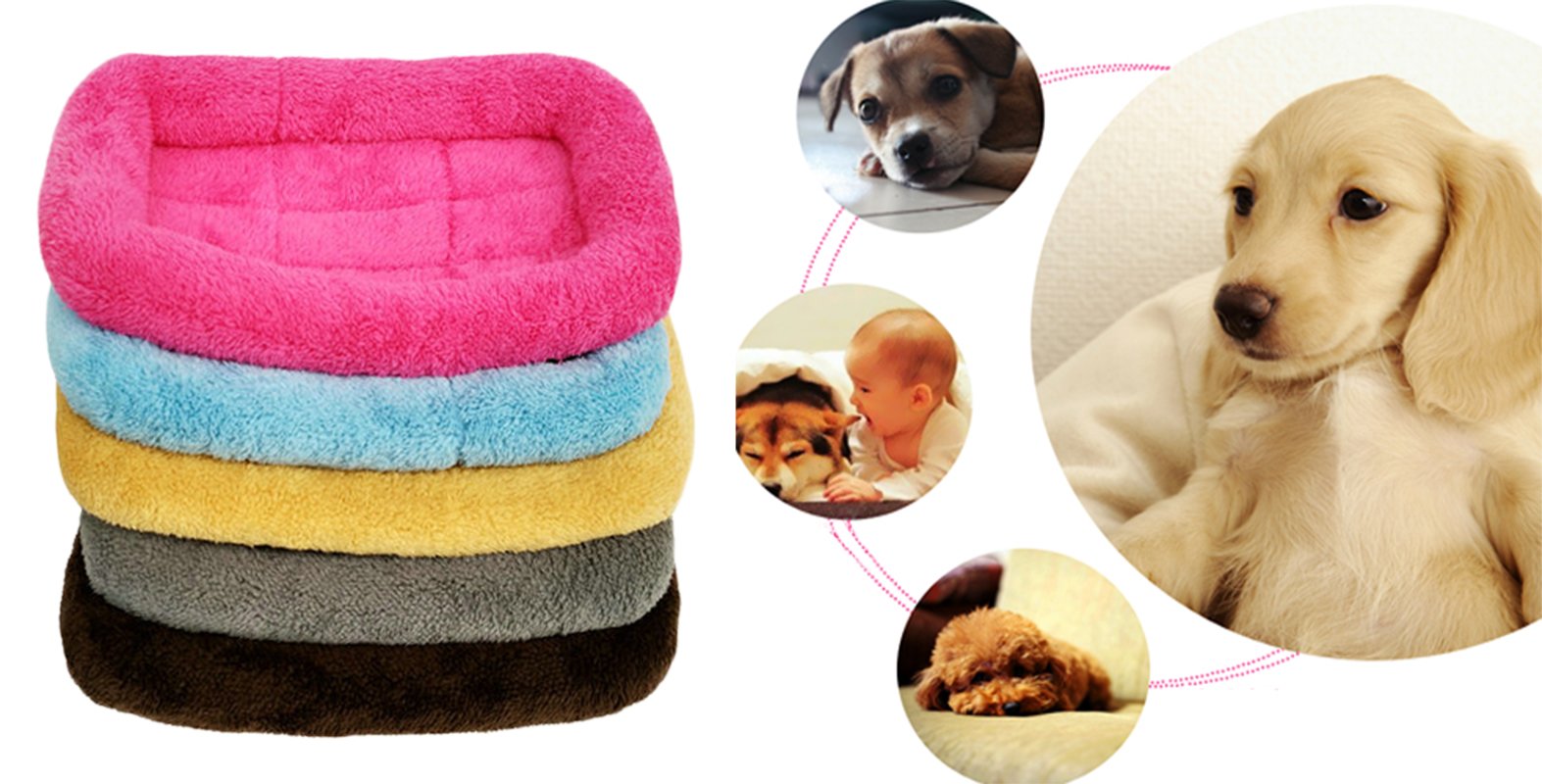 XIAOYU Winter Warm Comfortable Pet Dog Cat Sleeping Bed Mat for Pet House/Kennels/Cage/Crate Bed, Yellow, M