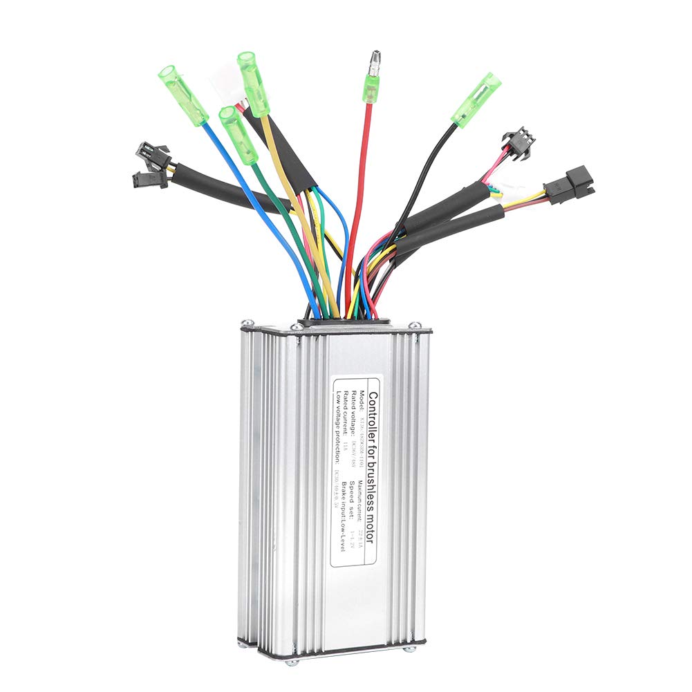 Vikye EBike Conversion Controller, 22A 9Tube 36/48V KT22A All Normal Heads Rectangular Controller Electric Bicycle Controller, EBike Controller