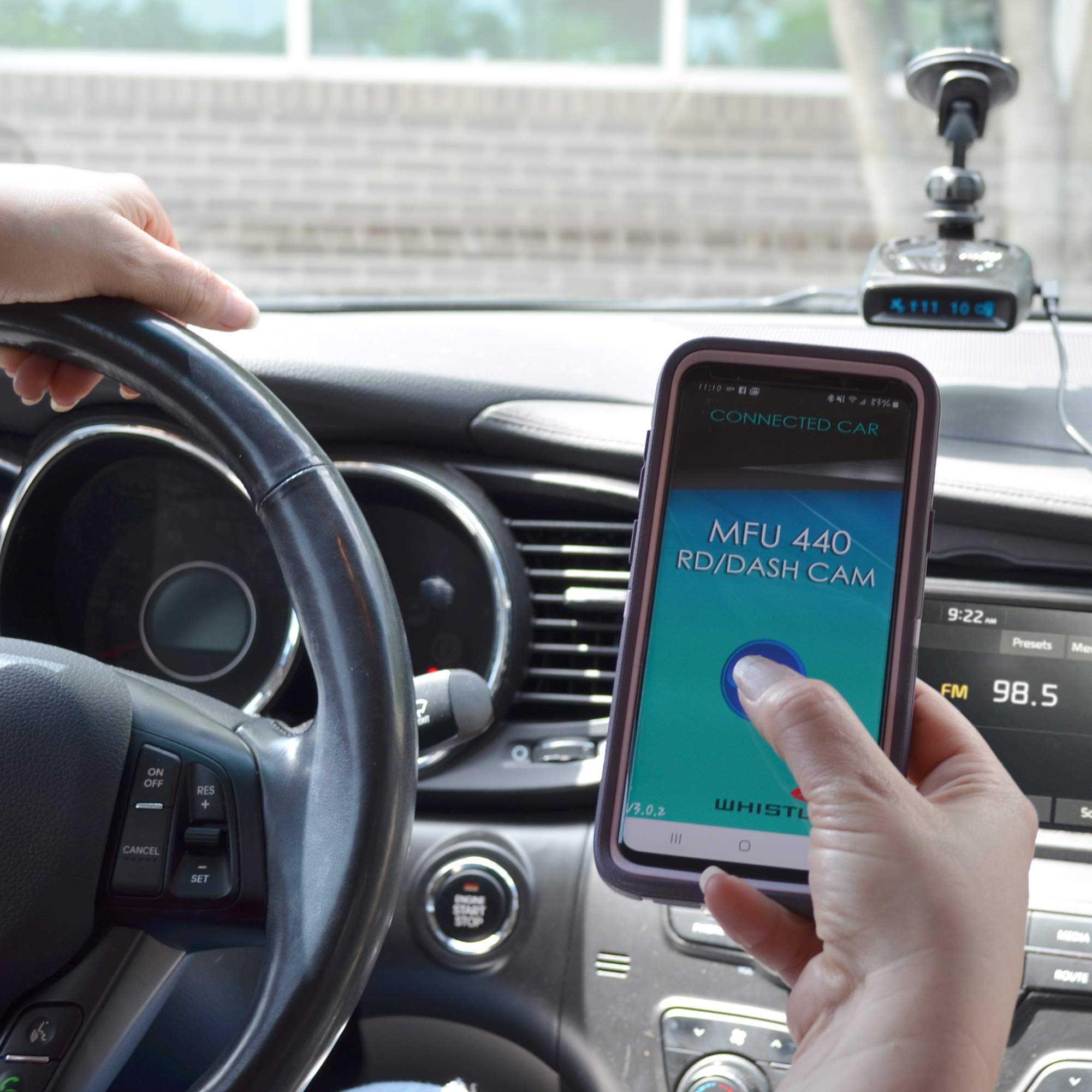 Whistler MFU440 Multi-Functional Radar Detector with Fully Integrated Dash Camera – High Performance – Wi-Fi Enabled – iOS and Android Dash Cam App – HD Playback – Supports Up to 32GB SD Card