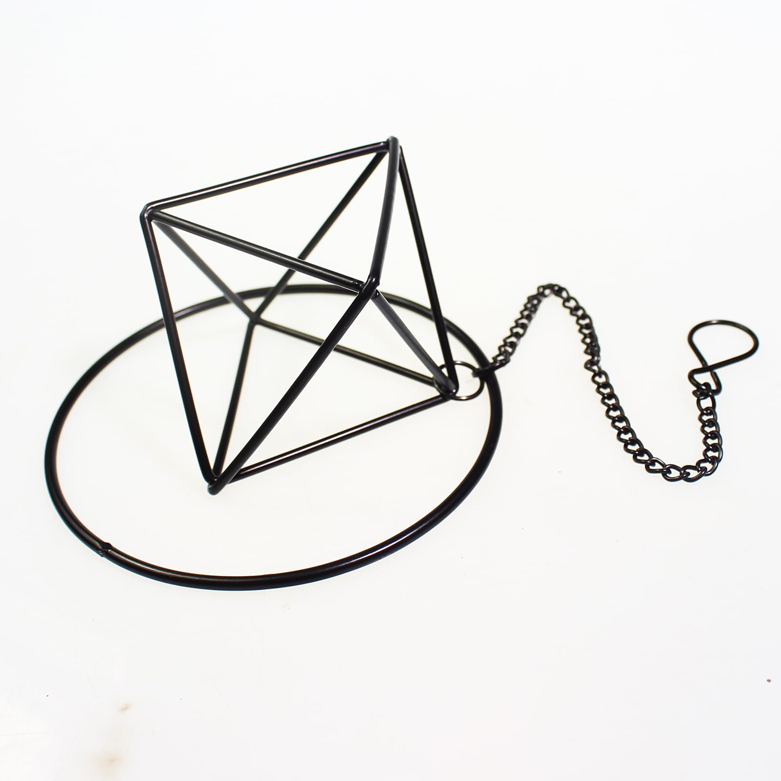 ZOOELAY Air Plant Hanging Holders Black Airplants Hanging Cage Sets Wall Air Planters Hanger 6 Geometric Airferns Indoor Display Frame