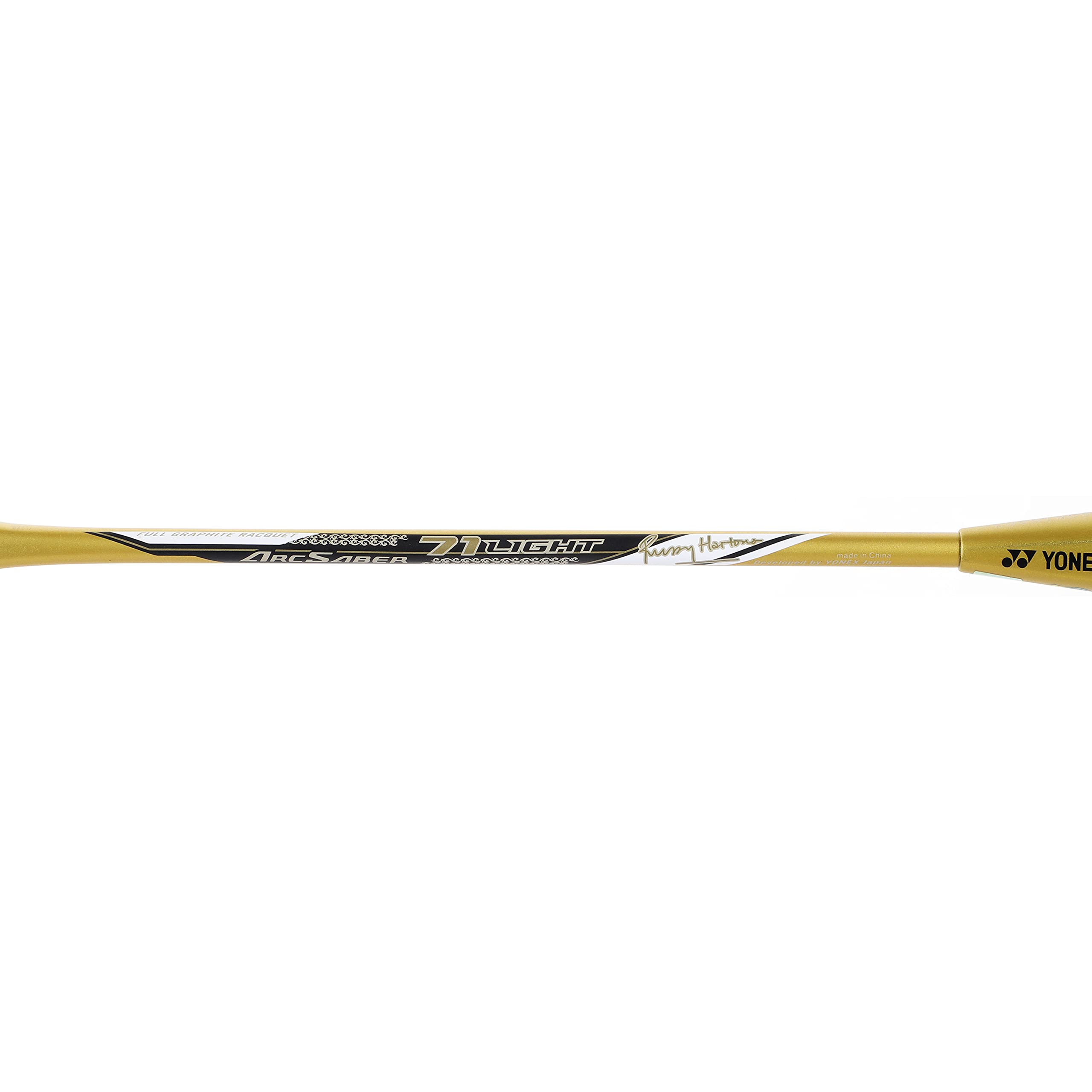 Yonex Arcsaber 71 Light Graphite Badminton Raquet with Free Full Cover (77 Grams, 30 lbs Tension) (71 Gold)