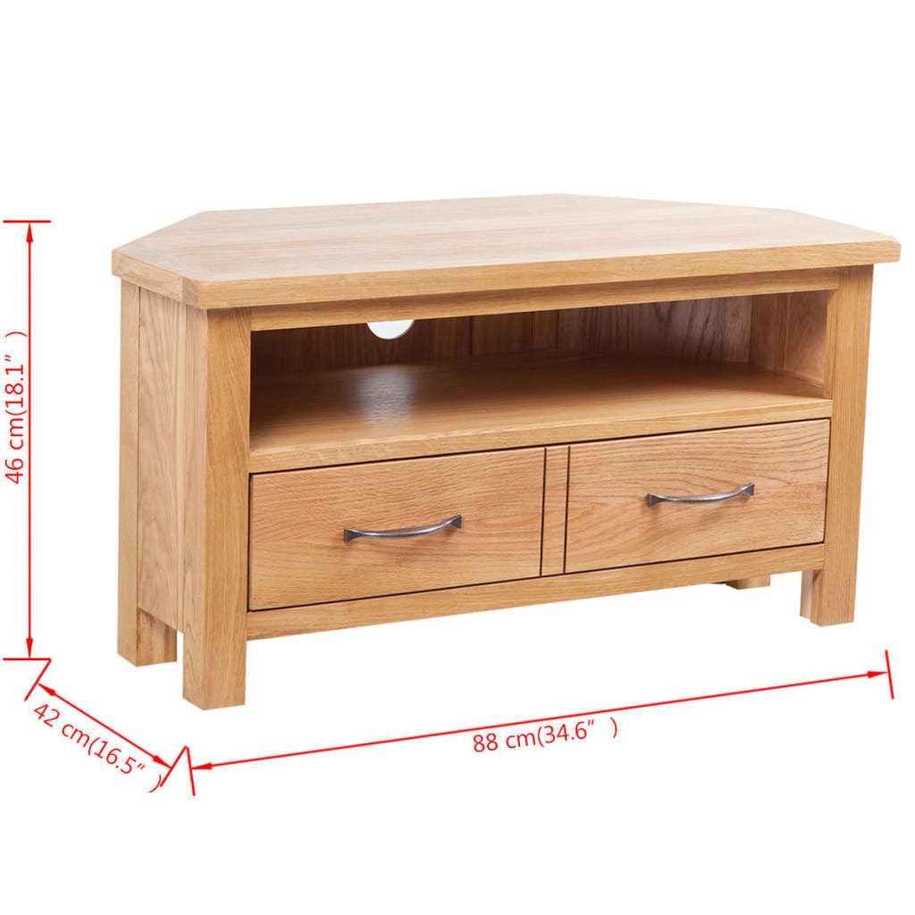 THYUOVAI TV Cabinet,Sideboard Lowboard Media Console Cabinet HiFi Cabinet Tv Table Suitable for Living Room,Bedroom,Closet,Hallway,Foyer,Office with Drawer Solid Oak Wood 34.6"x16.5"x18.1"