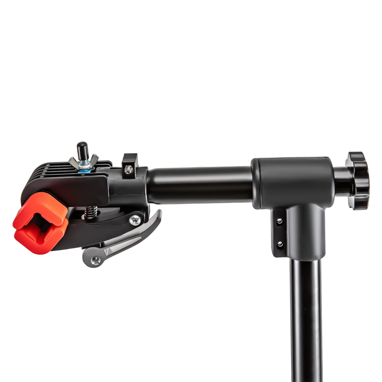 TBVECHI Bike Repair Stand Foldable Bicycle Maintenance Tool Bicycle Repair Work Station Holder Height Adjustable Portable Bike Work Stand Triangular Support (Black + Red)