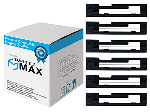 SuppliesMAX Compatible Replacement for Nashua 40334B Black P.O.S. Printer Ribbons (6/PK) - Replacement to Citizen IR-91P