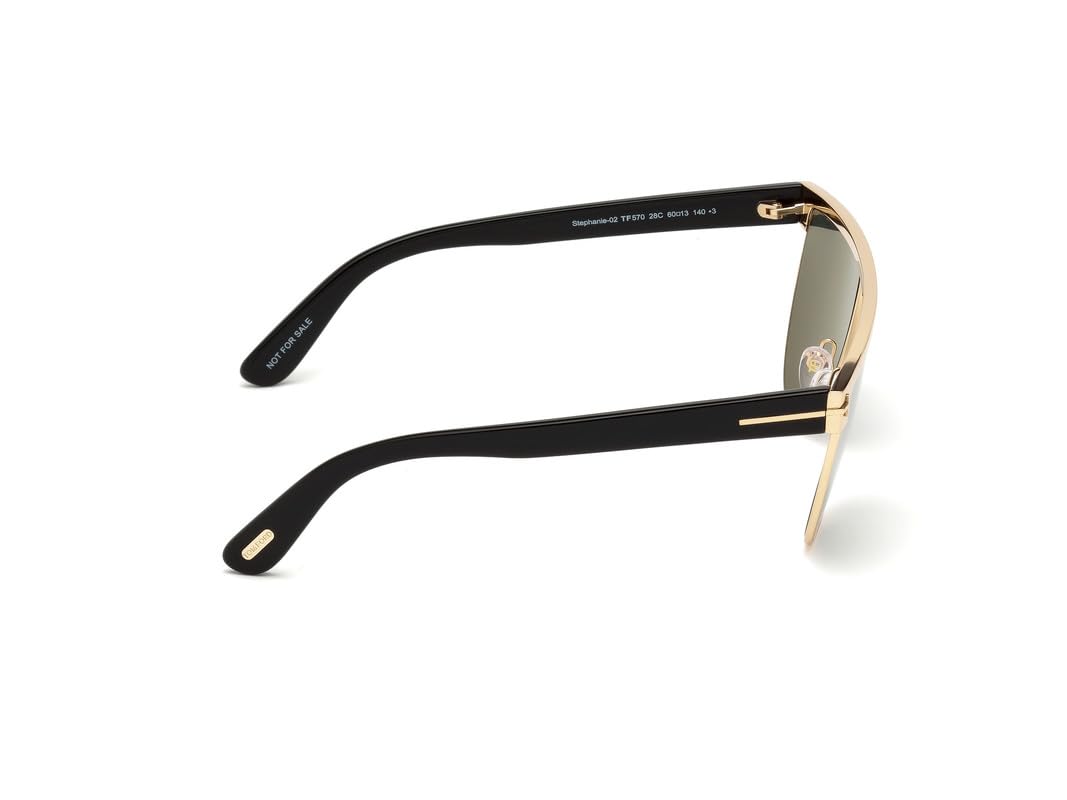 Tom Ford Oval Sunglasses TF570 Stephanie-02 28C Gold/Black 60mm FT0570