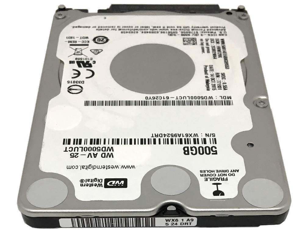 Western Digital WD5000LUCT AV 500GB 5400RPM 16MB Cache (7mm) SATA 3.0Gb/s Internal 2.5inch Notebook Hard Drive