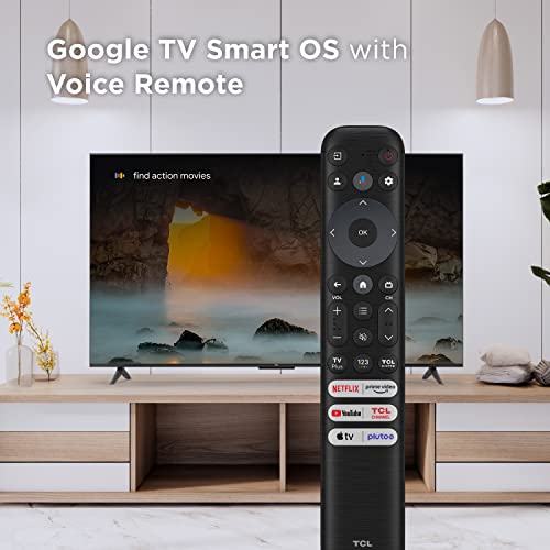 TCL 55-Inch Class S4 4K LED Smart TV with Google TV (55S450G, 2023 Model), Dolby Vision, HDR Pro, Dolby Atmos, Google Assistant Built-In with Voice Remote, Works with Alexa, Streaming UHD Television