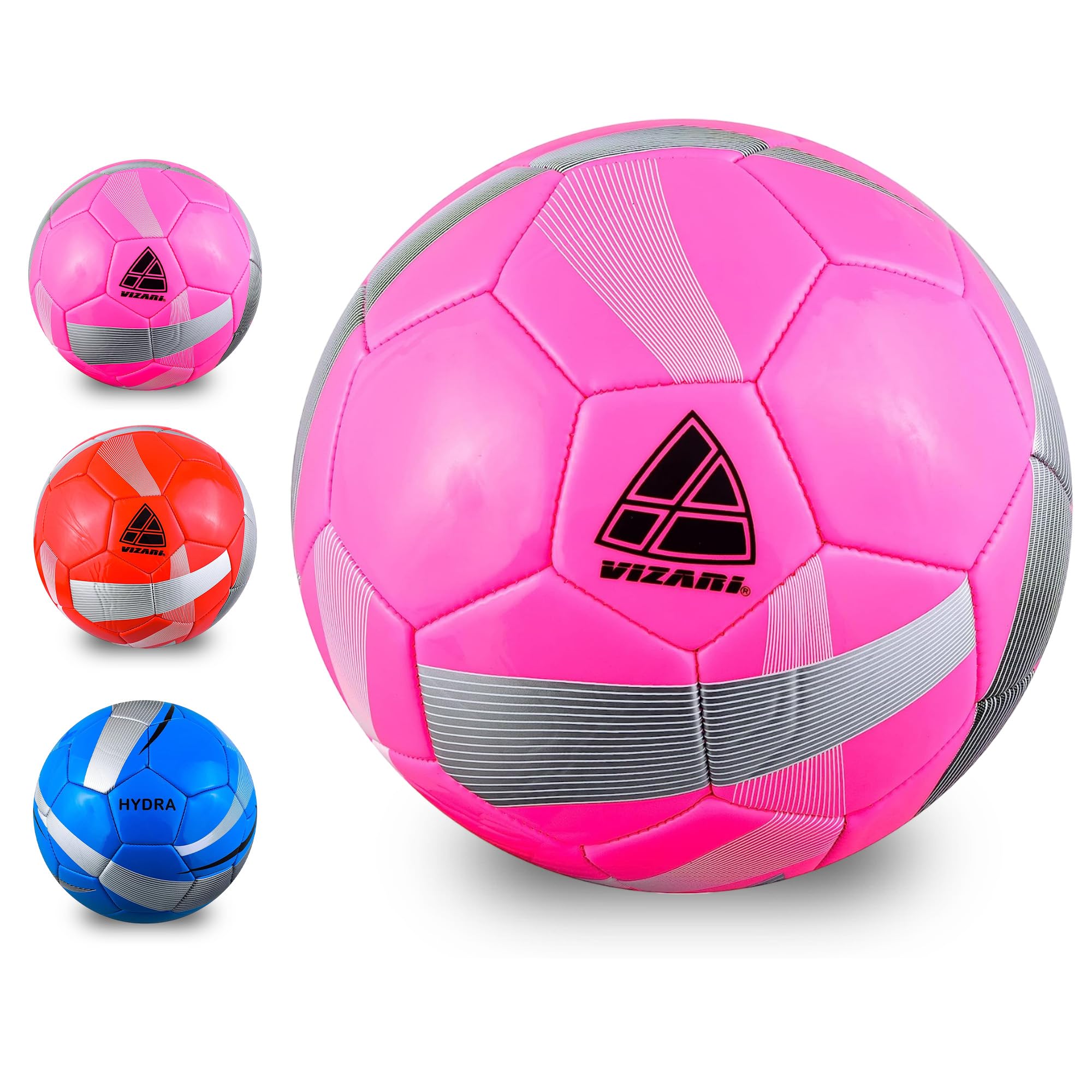 Vizari Hydra Soccer Ball | Synthetic Youth Football Gear | Soccer Training Equipment for Kids | Indoor Outdoor Play | Soccer Training | Gifts for Soccer Lovers | Professional & Adult Soccer Balls