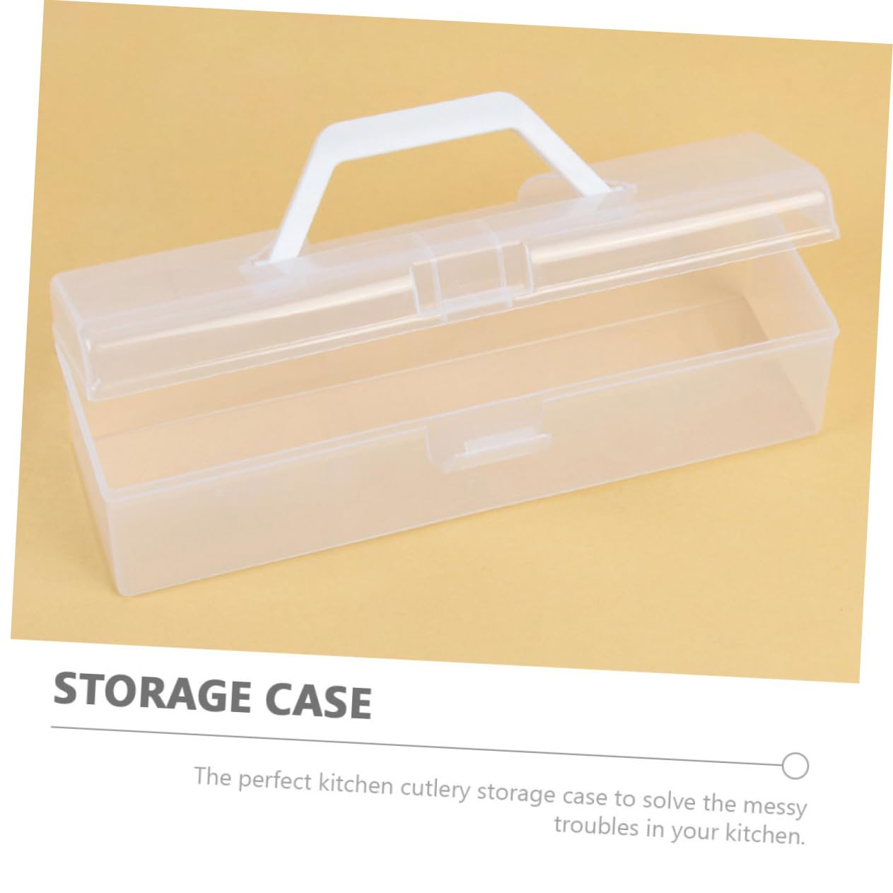 VILLCASE 4pcs Boxes Portable Storage Box Silverware Noodle Storage Container Utencil Storage Case Containers with Lids Coffee Bean Canister Kitchen Food Container Student Simple Drawer Pp