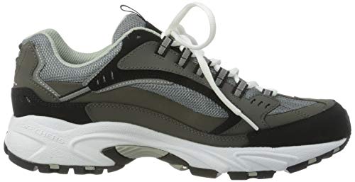 Skechers mens Stamina Nuovo road running shoes, Charcoal/Black, 10.5 Wide US