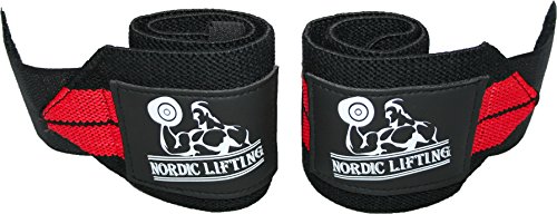 Wrist Wraps + Lifting Straps Bundle (2 Pairs) for Weightlifting, Cross Training, Workout, Gym, Powerlifting, Bodybuilding-Support for Women & Men,Avoid Injury during Weight Lifting-Red