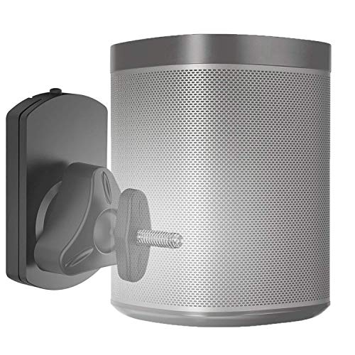 WALI Speaker Wall Mount Bracket for SONOS Play 1 and Play 3 Multiple Adjustments, Hold up to 22 lbs, (SWM001), Black
