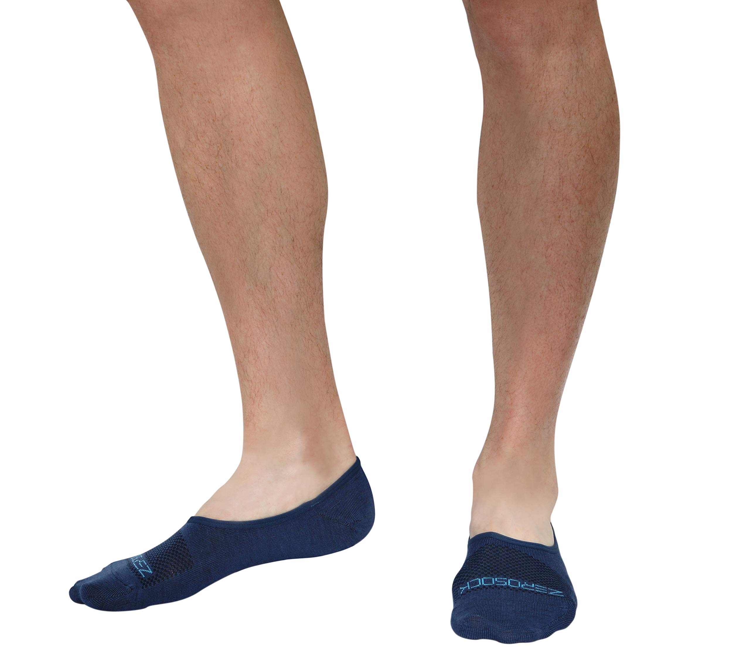 ZeroSock Bamboo Viscose Super Low Invisible Socks With Mesh Ventilation with Anti-Slip Gel Heel Grip (4 Pairs Per Box)