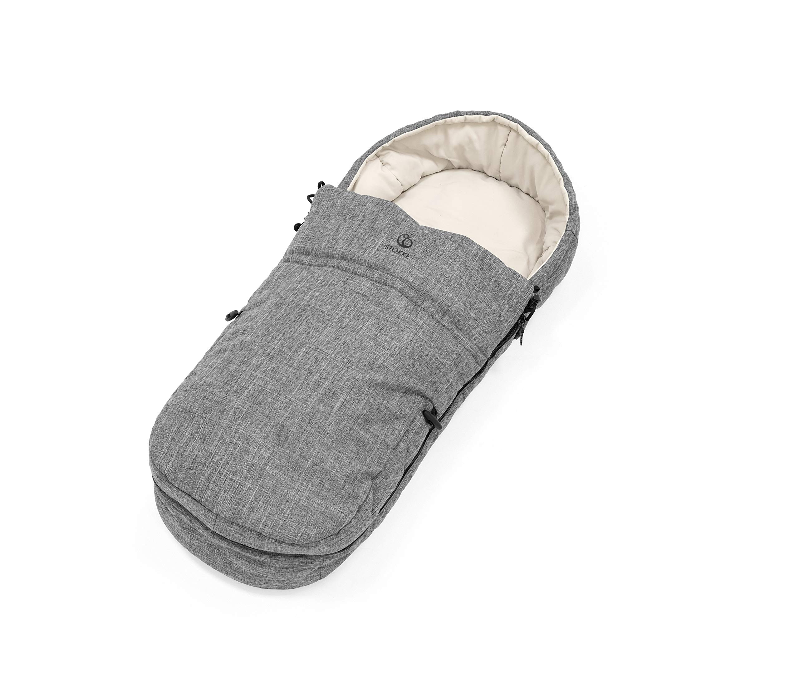 Stokke Black Mélange Stroller Bunting Bag for Newborn Baby, Compatible with All Stokke Strollers