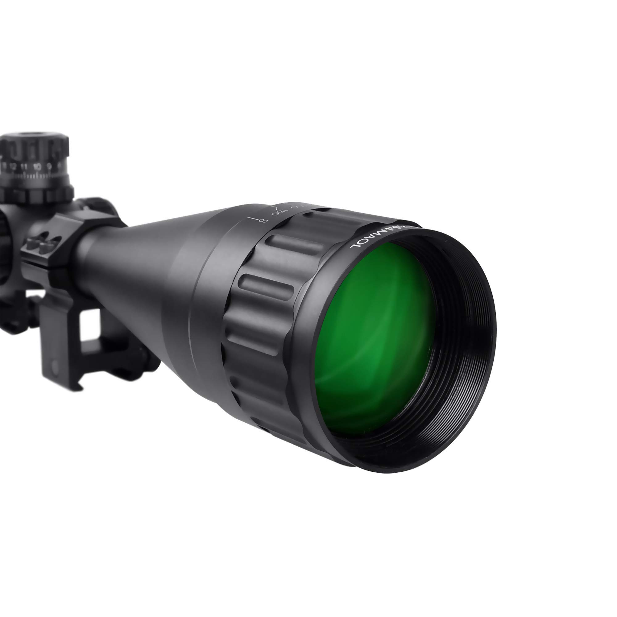 Sniper MT6.5-20x44AOL Rifle Scope w/Lock Zero, Adjustable Objective. Red/Green Illumination Mil-dot Reticle. Comes with Extended Sunshade and Heavy Duty Ring Mount and Lens Cover