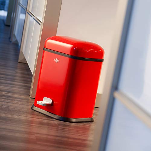 Wesco Single Boy - German Designed - Step Trash Can, Powder Coated Steel, 3.4 Gallon/13 L, Almond
