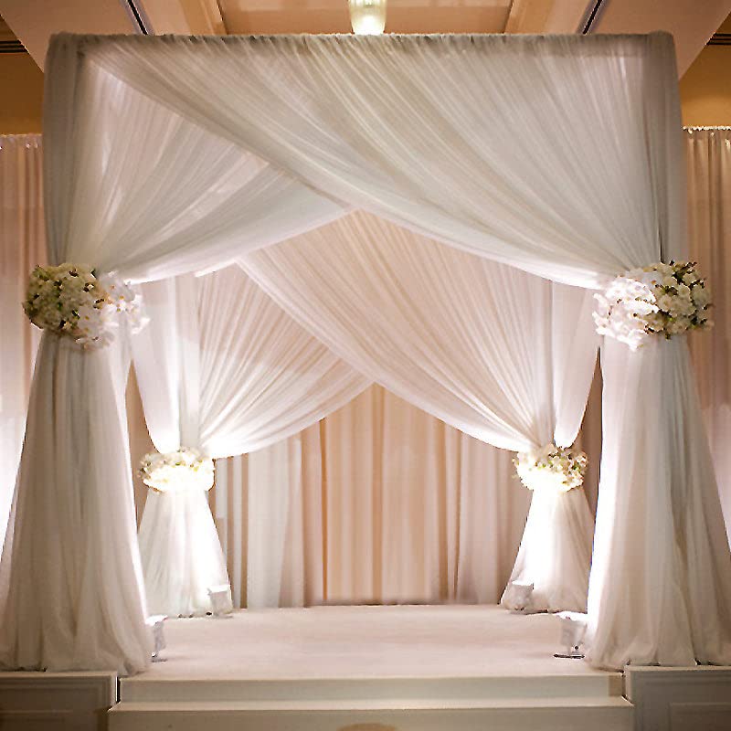 Tableclothsfactory 4 Post Height Adjustable Canopy Chuppah Mandap Wedding Photo - Hardware Kit Only