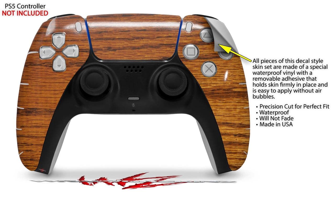 WraptorSkinz Skin Wrap compatible with Sony PS5 DualSense Controller Wood Grain - Oak 01 (CONTROLLER NOT INCLUDED)