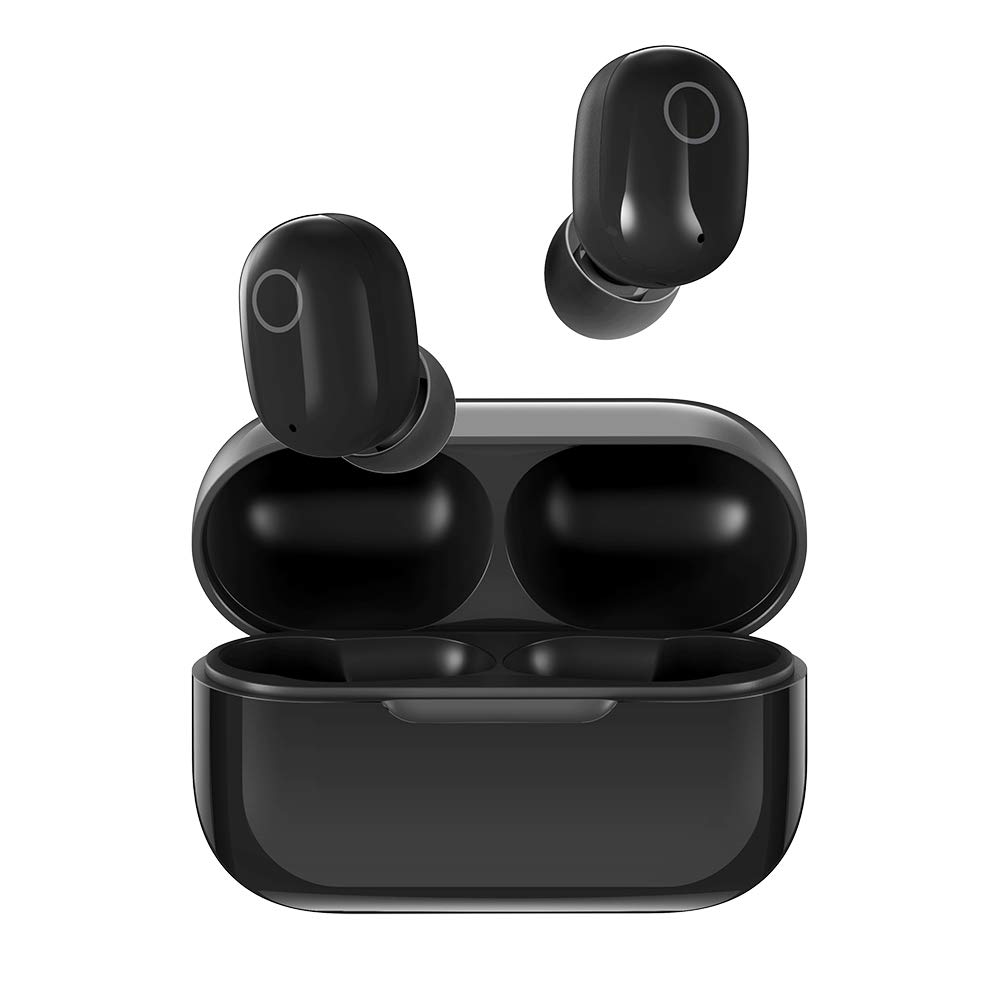 True Wireless Earbuds Bluetooth Headphones Touch Control with Wireless Charging Case in-Ear Headset for Sports, Mystic Black