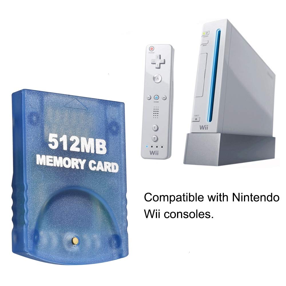 VOYEE Memory Card Replacement for Gamecube Memory Card, 512M Compatible with Nintendo Gamecube and Wii Console- Blue