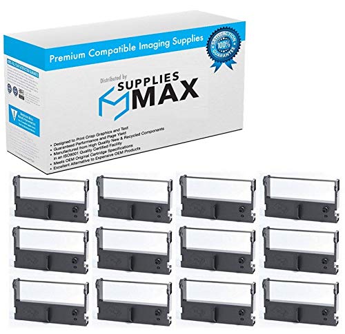 SuppliesMAX Compatible Replacement for Citizen CD-S500/CSD-S501/CD-S503 Black/Red P.O.S. Printer Ribbons (12/PK) (61060_12PK)