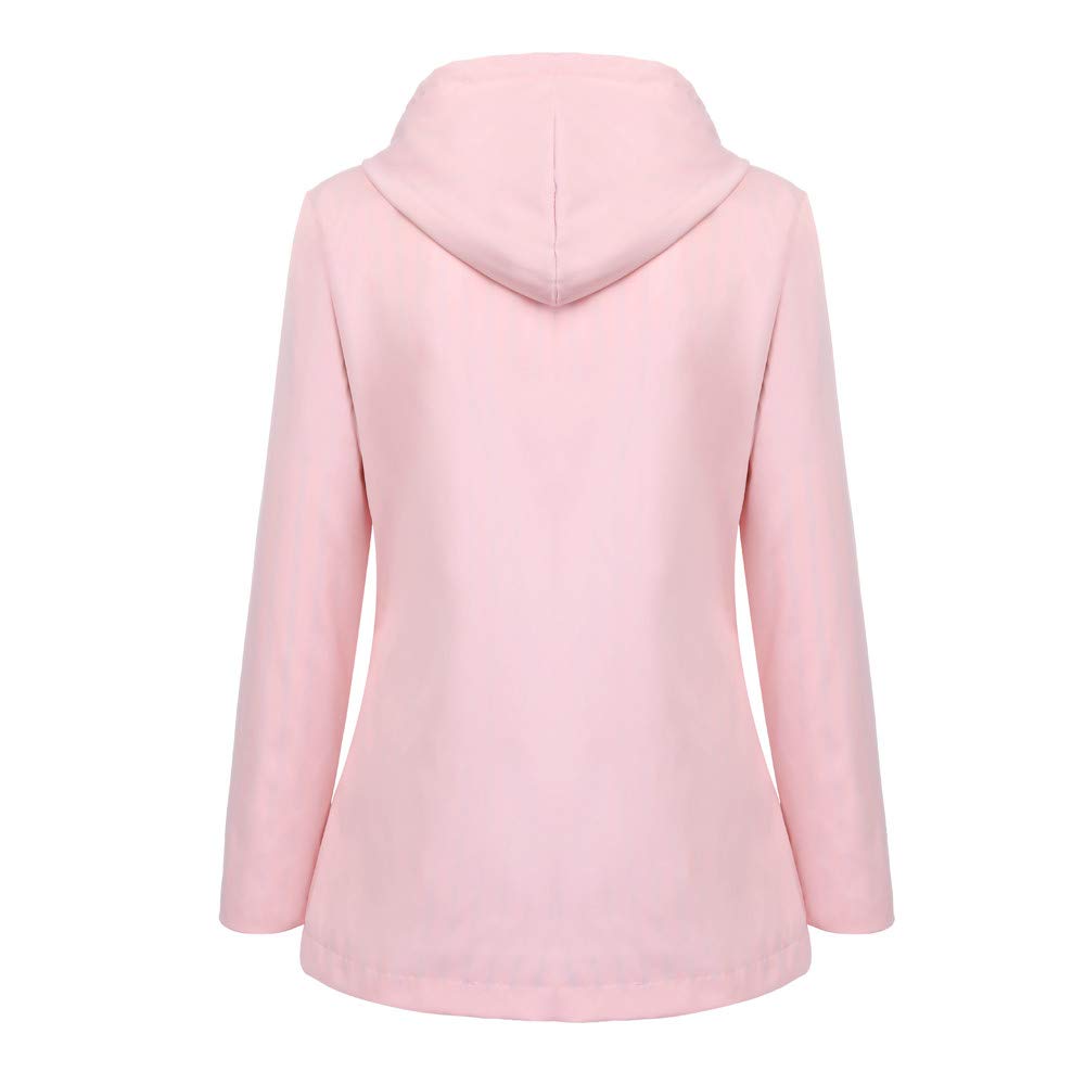 warmer Winter Parka Ladys Solid Color Hood Parka Cotton Lounge Comfy Park Zip Long Sleeve Full Jackets Women