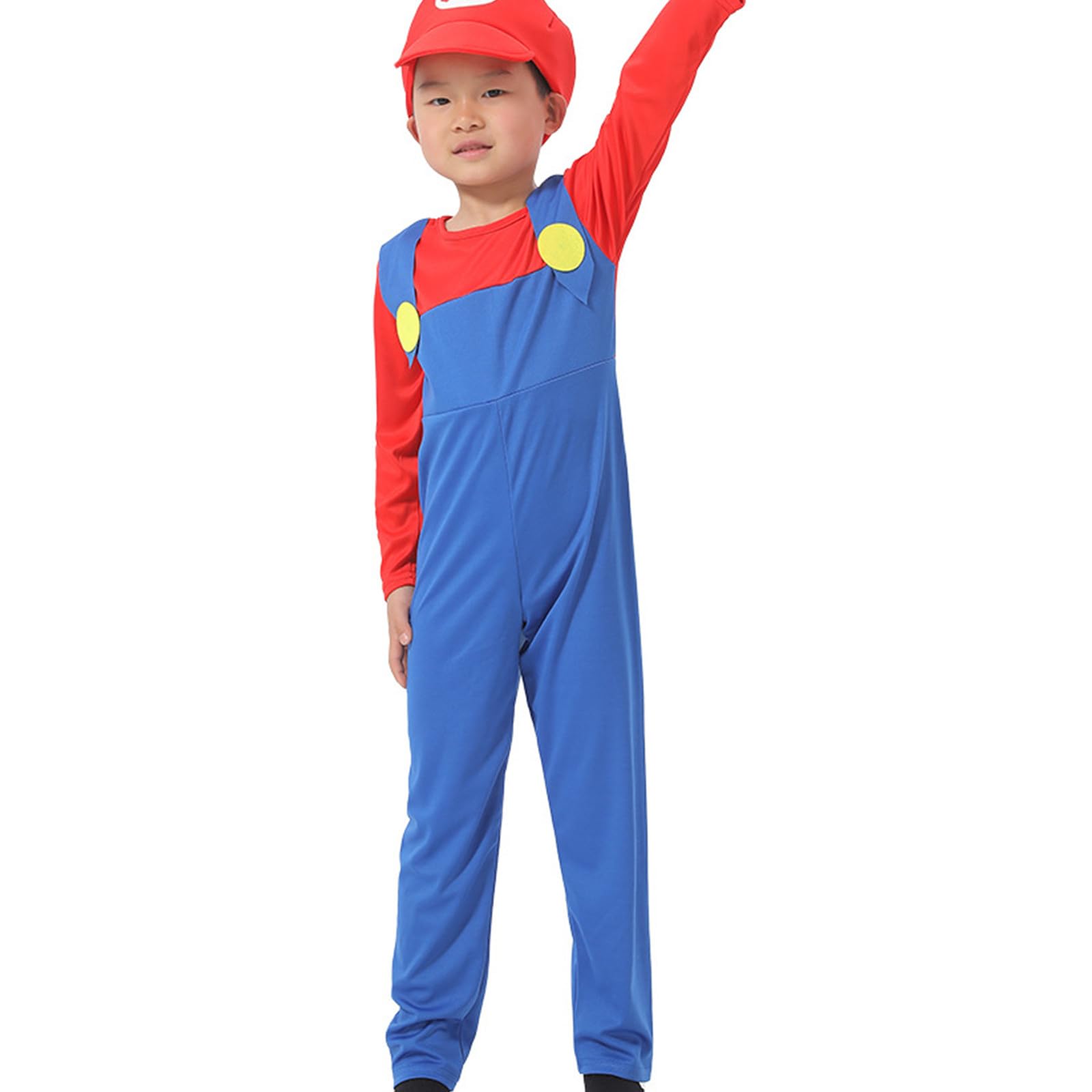 Sztylong Deluxe Child Super Heros Costume for Kids Halloween Outfit with Hat Mustache and Gloves