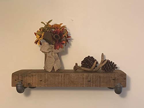 Wilson Rustic Barn Beam Mantel - Reclaimed Farmhouse Wood Shelf (72 inch Long)