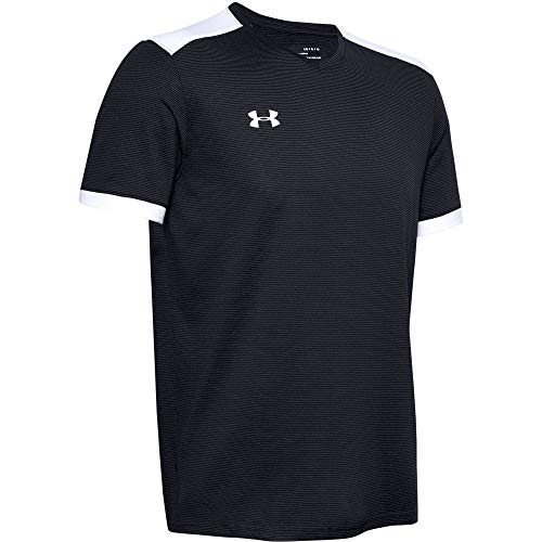 Under Armour Men's Threadborne Match Jersey, Black (001)/White, Small