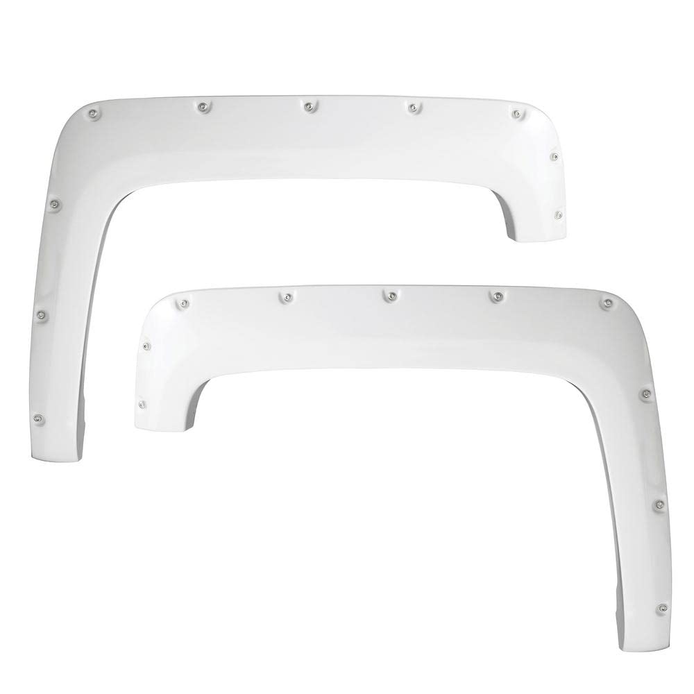Smittybilt 17291-GAZ M1 Color Fender Flares Summit White 2016-2018 Chevy 1500 with 5.8' Bed, Clear