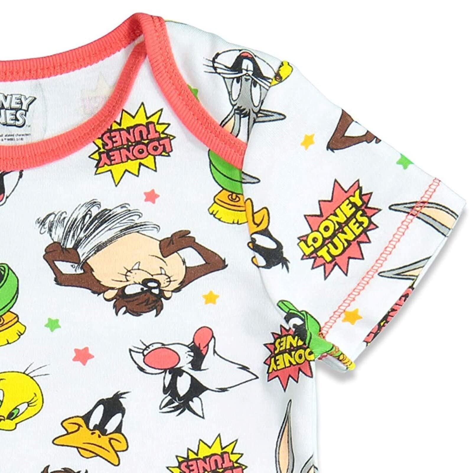 WARNER BROS LOONEY TUNES Buggs Bunny Marvin the Martian Daffy Duck Infant Baby Boys 5 Pack Bodysuits Multi 12 Months