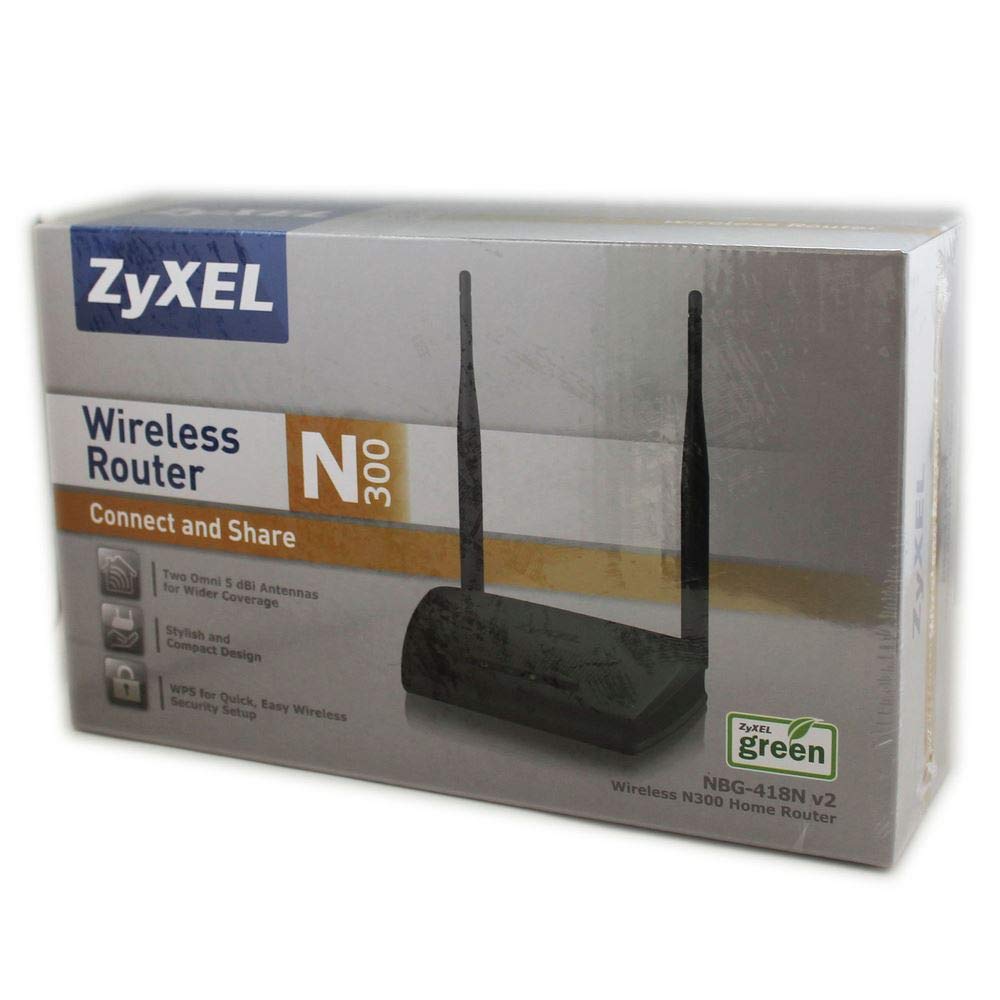 Zyxel N300 Wireless Cable Router for Gaming and Media with Two Omni 5 dBi Antennas [NBG418NV2]
