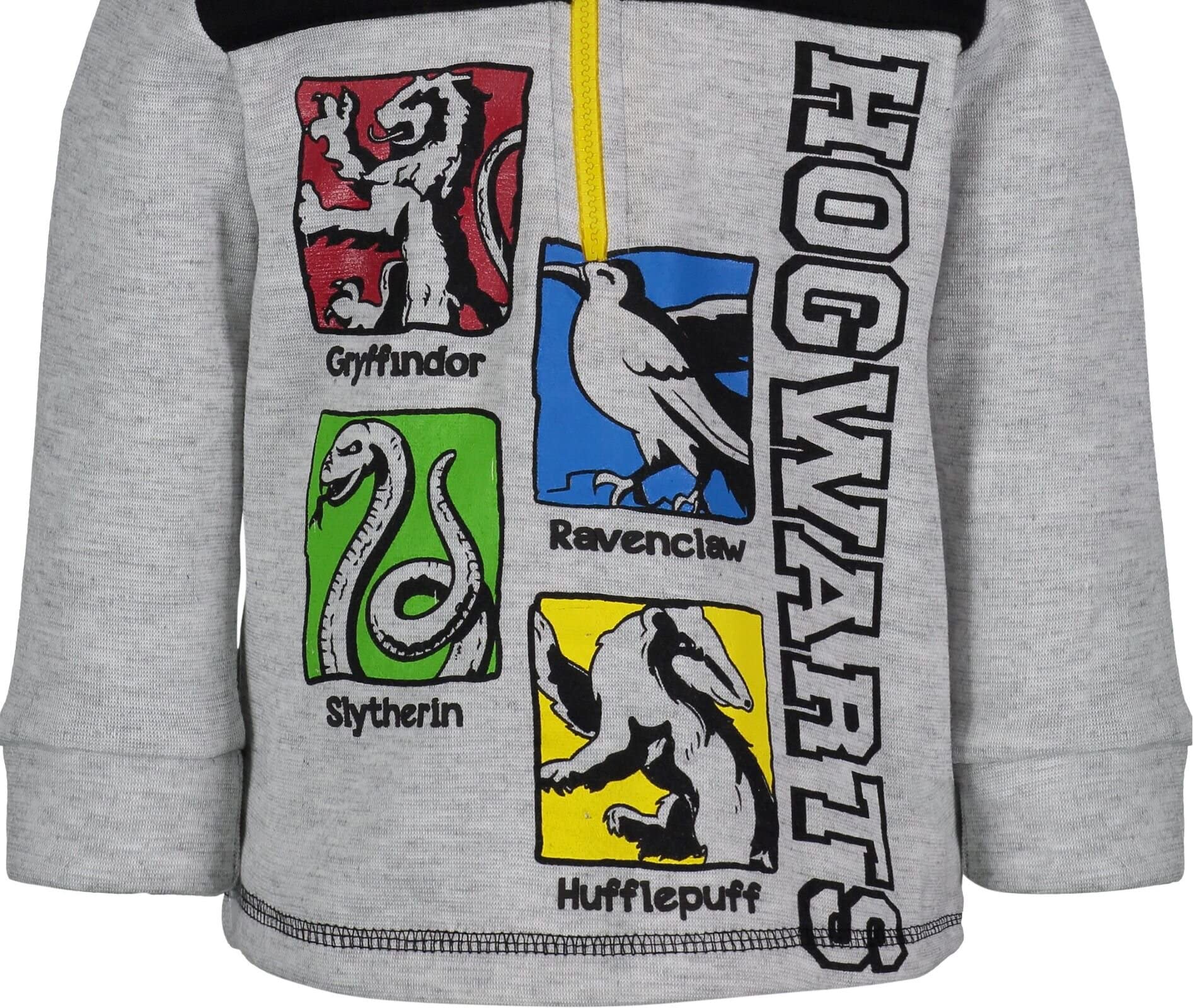 WARNER BROS Harry Potter Toddler Boys Fleece Half Zip Hoodie Gray 3T