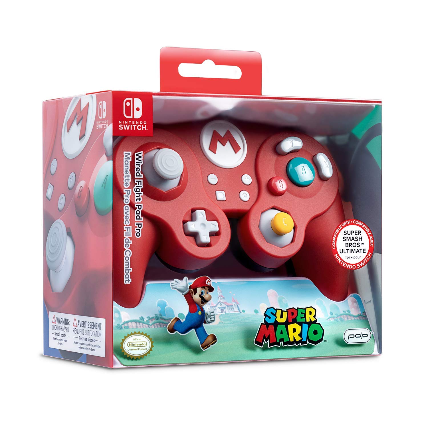 Wired Fight Pad Pro - Official Nintendo Switch Controller - Classic Gamecube Style Retro Controller - Perfect for Super Smash Bros & Mario Party - OLED Compatible