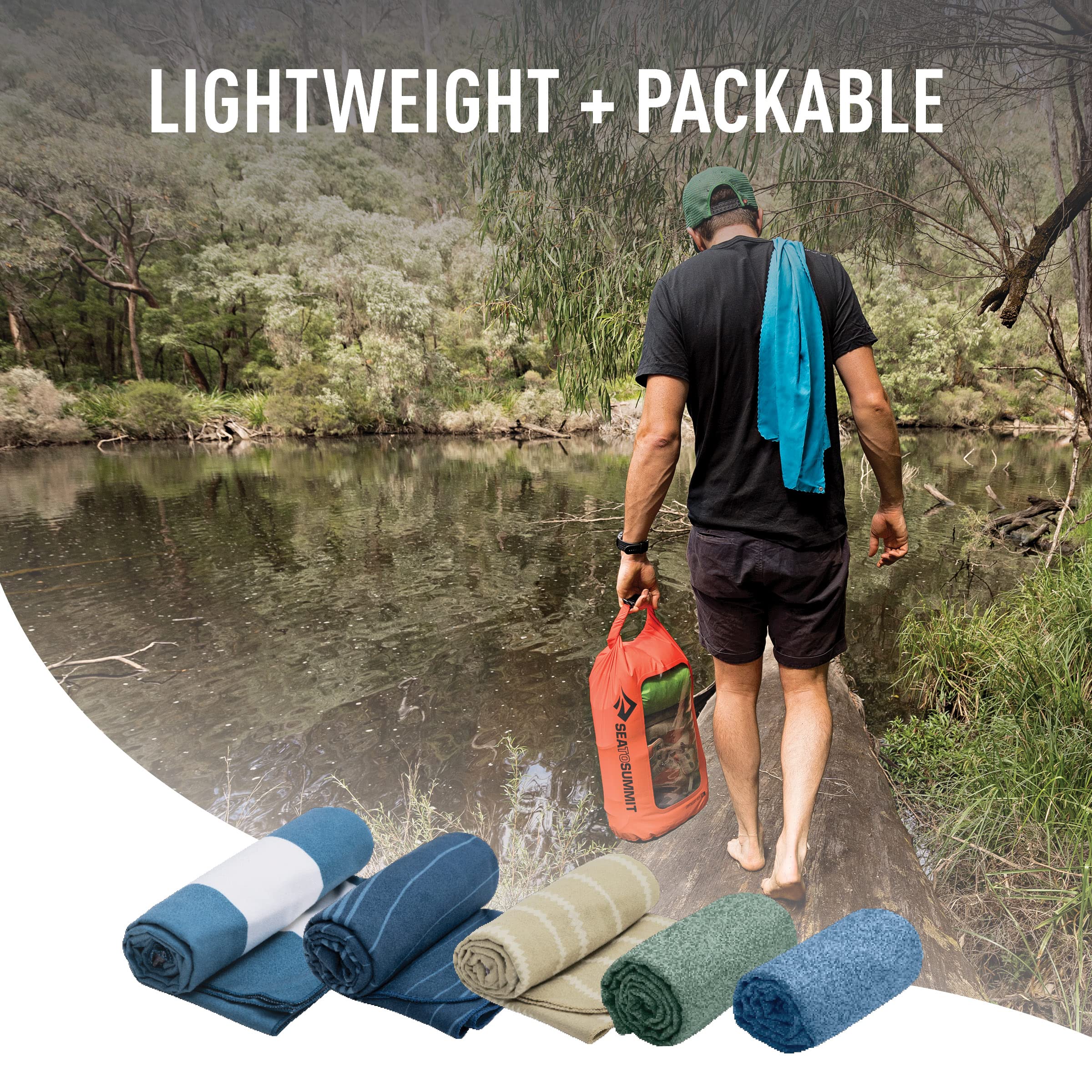 Sea to Summit Drylite Towel, Lightweight Camping and Travel Towel, Small/Hand Towel, Lime
