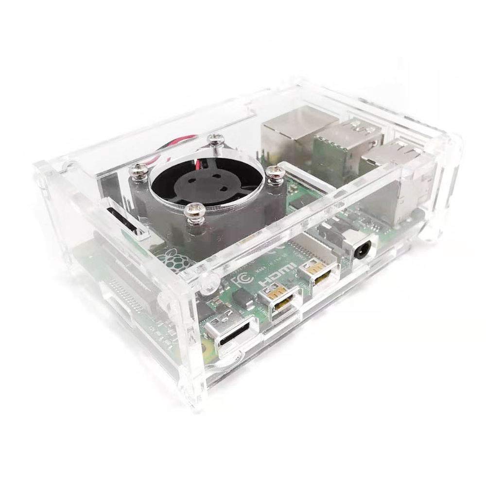 ZkeeShop Acrylic Case for Raspberry Pi 4 Model B with Heat Sink for Raspberry Pi 4 B