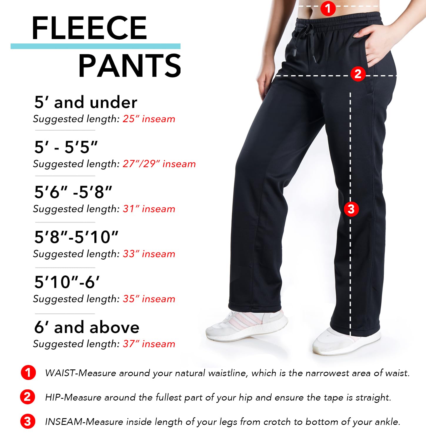 Yogipace Tall Women's Water Resistant Thermal Fleece Pants Winter Lounge Running Sweatpants with Pockets,35",Navy Blue,L