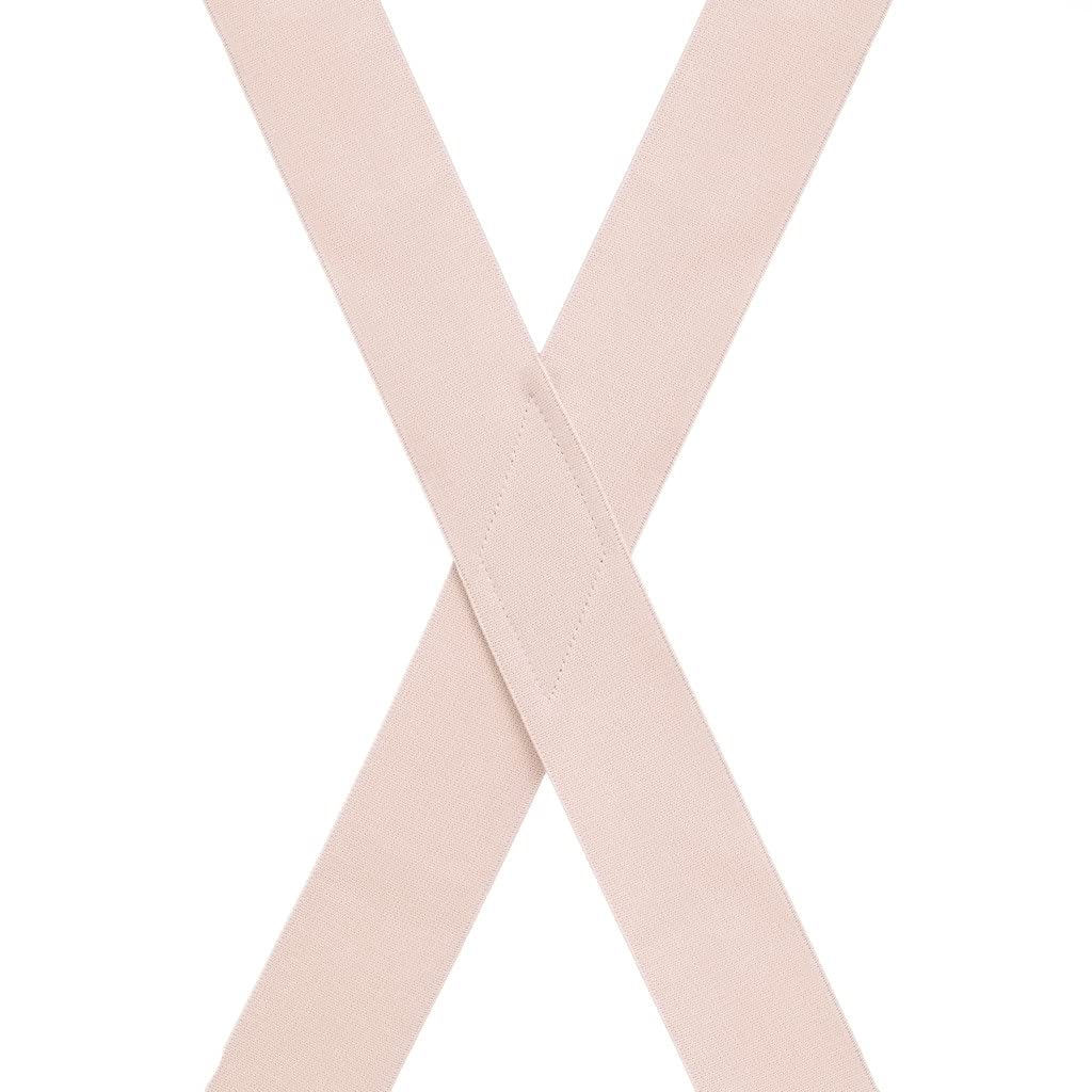 Suspender Store Undergarment Suspenders - 1.5-Inch Wide Soft Elastic - Nickel Clip - 48" for 5'9" to 6'2" tall - Tan