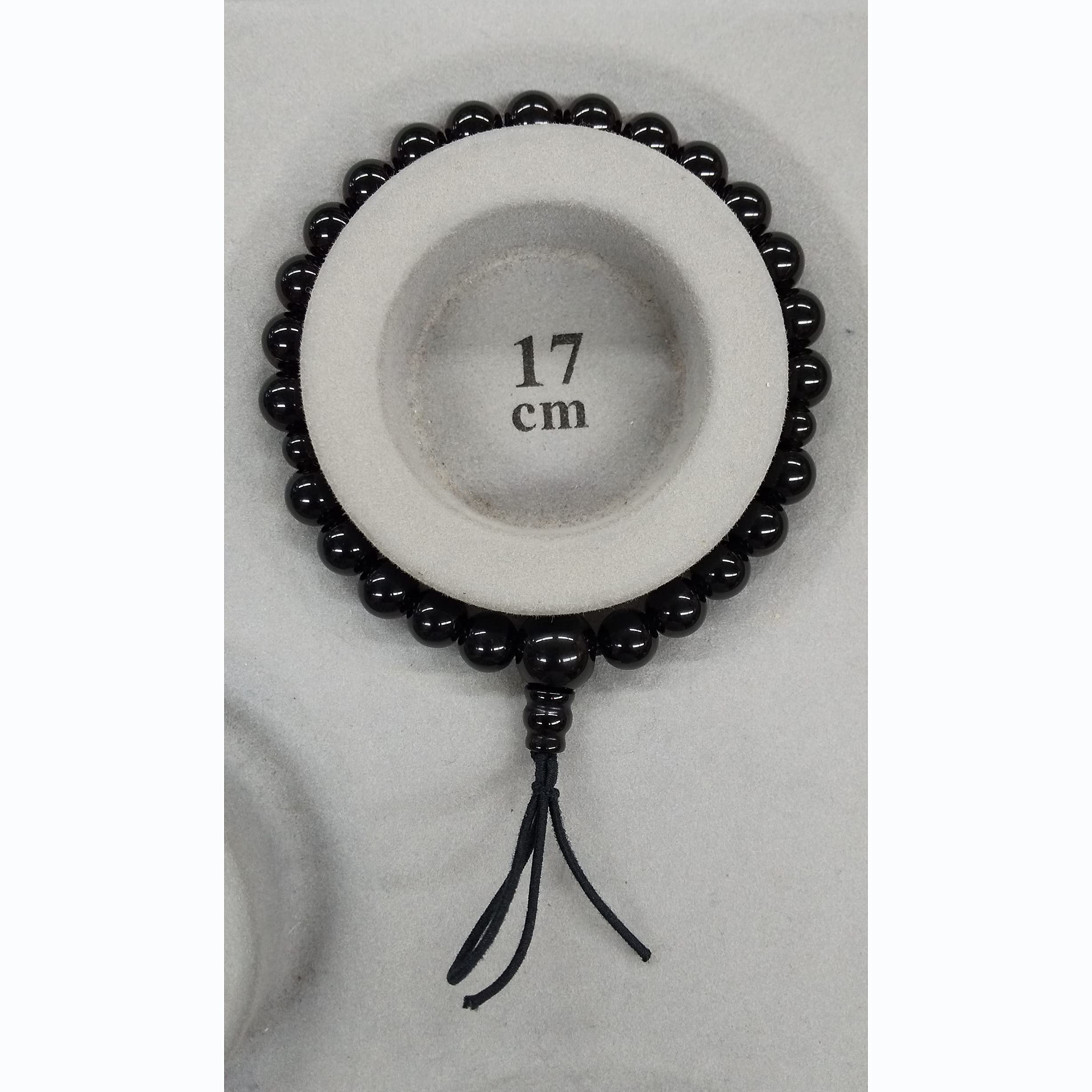 京都あさひ屋 Black Onyx Japanese Juzu Bracelet Rosary Prayer beads Handmade in Kyoto UDA54