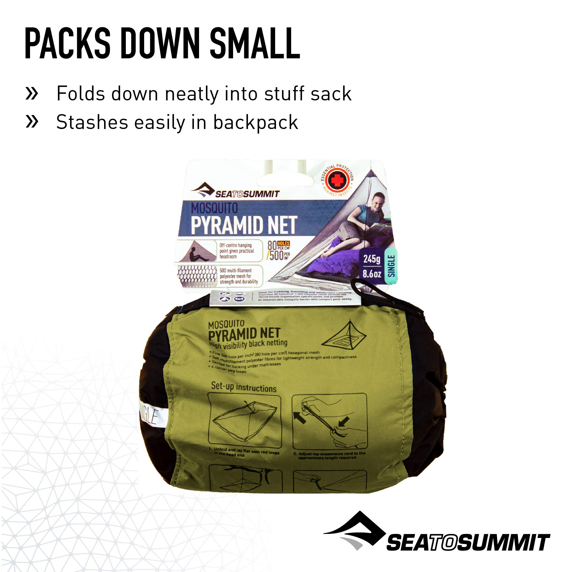 Sea to Summit Permethrin-Treated Pyramid Net Shelter, Single