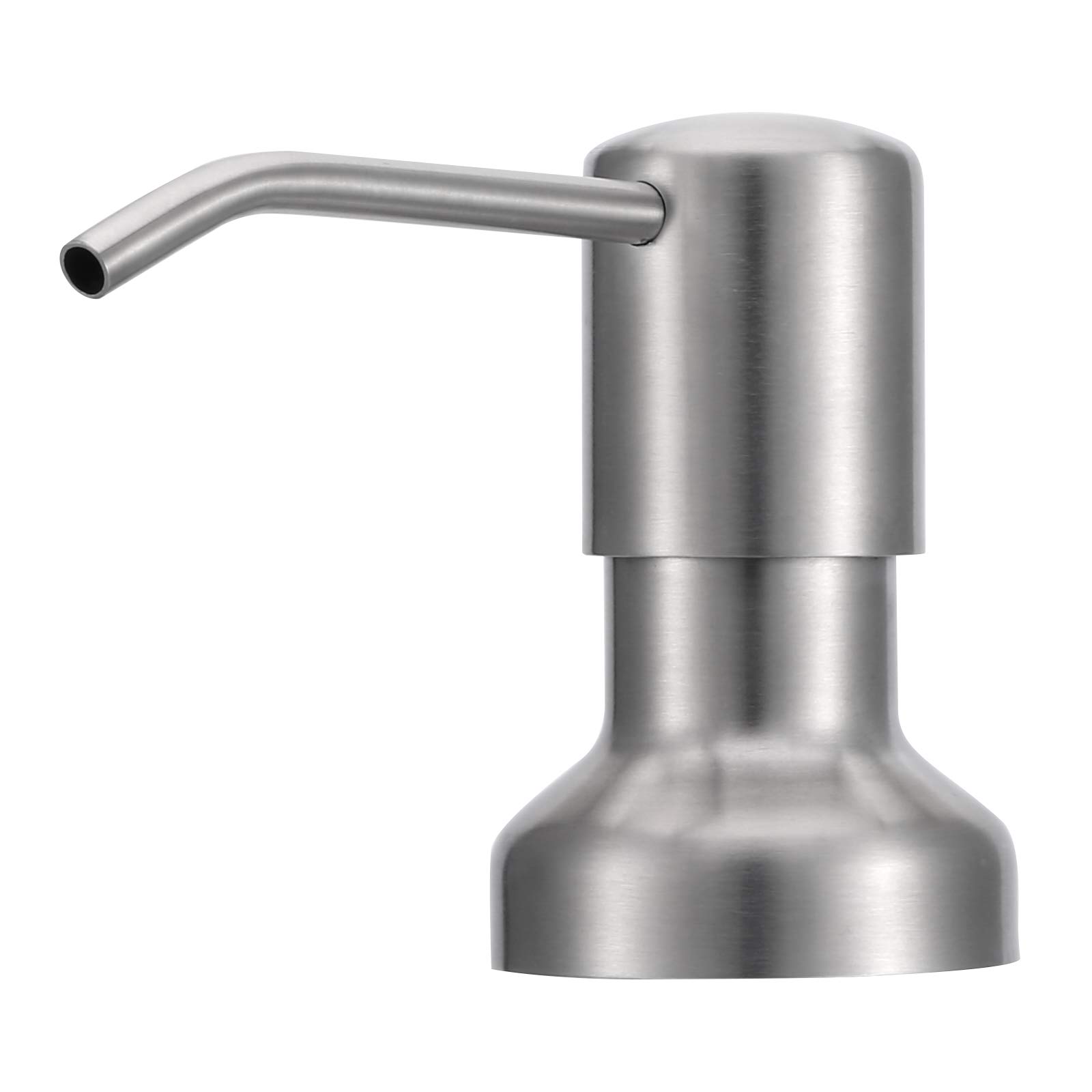 Single Handle High Arc Kitchen Faucet, Brushed Nickel Kitchen Sink Faucet with Deck Plate, Swivel 360 Degrees Stainless Steel Mixer Tap for Bathroom Bar and Kitchen (Kitchen Sink soap Dispenser)
