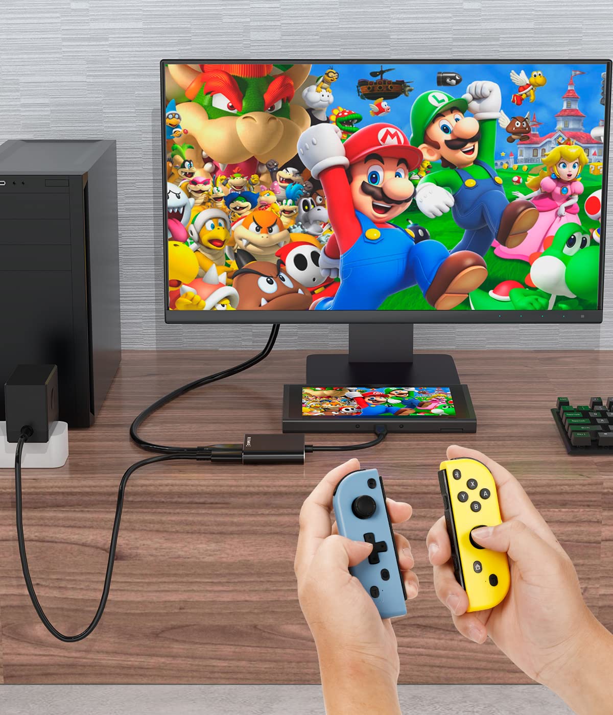 YCCTEAM Switch Dock for Nintendo Switch/OLED, USB C to HDMI TV for Nintendo Switch, Portable 4K Switch Adapter Docking Station for TV/Steam Deck/Samsung DeX/PC, and More