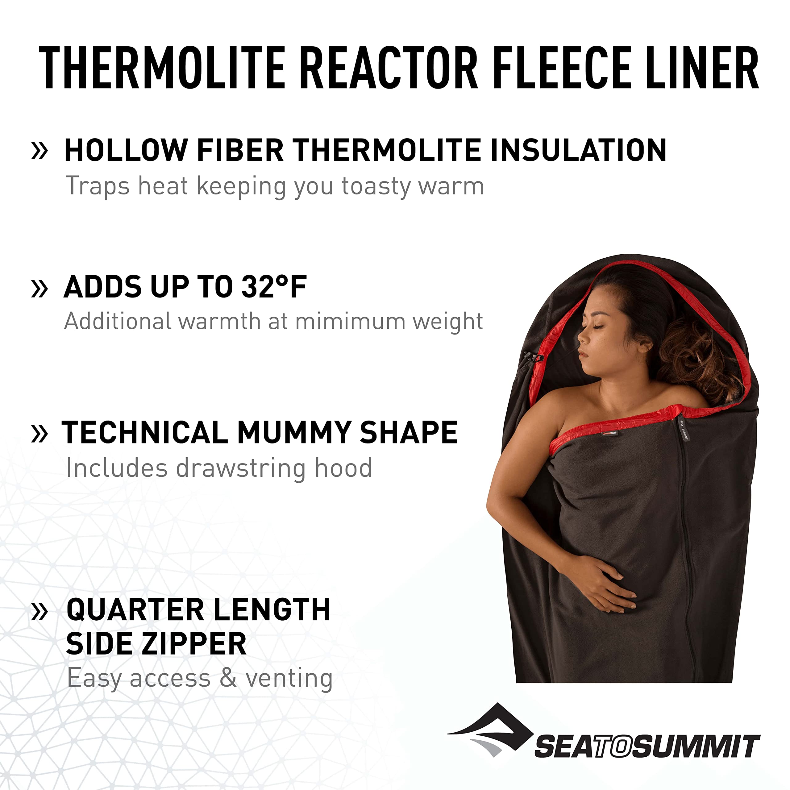 Sea to Summit Reactor Insulated Sleeping Bag Liner, Fleece (79 x 28)