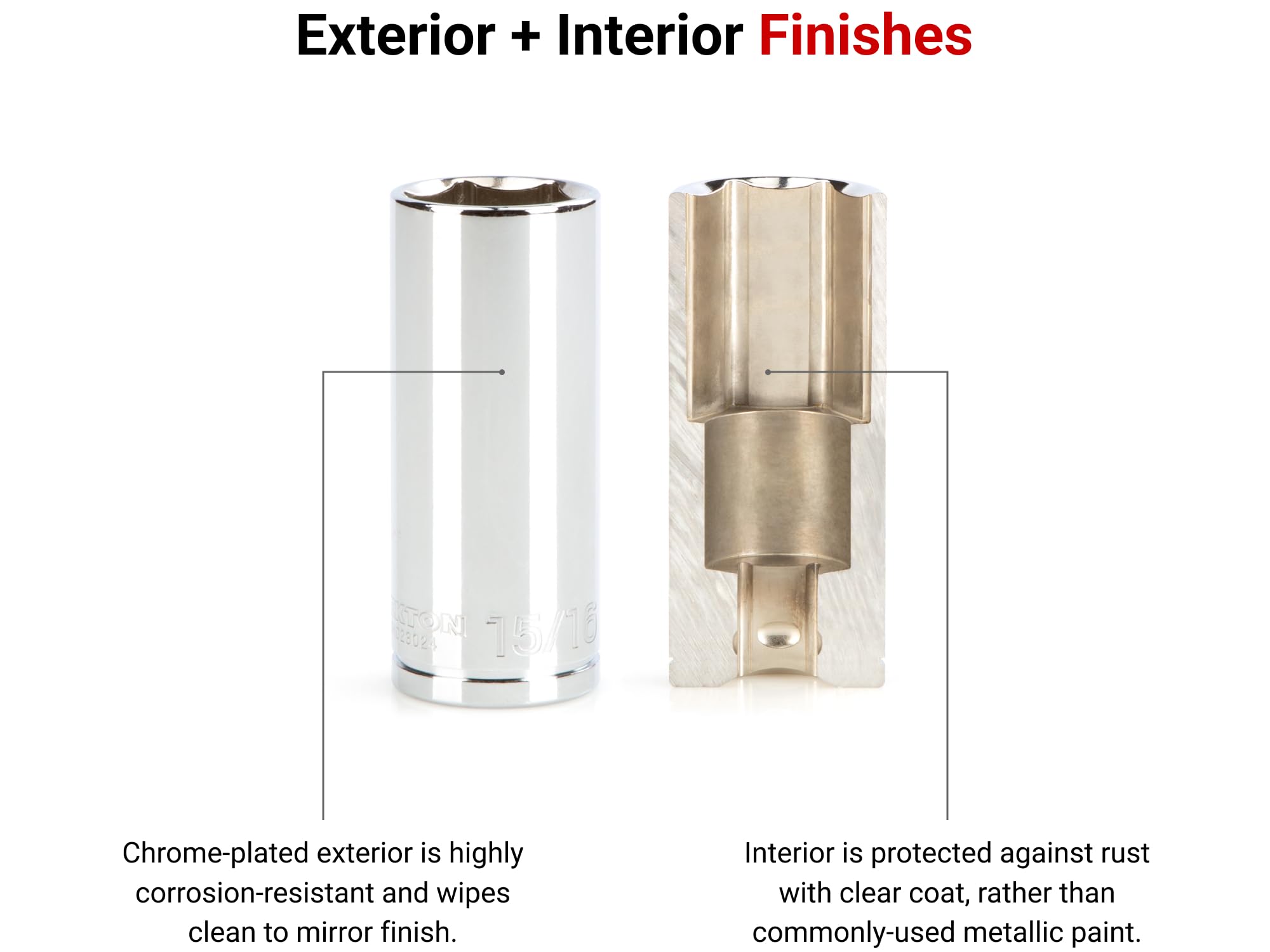 TEKTON 1/2 Inch Drive x 1-1/16 Inch Deep 6-Point Socket | SHD23027