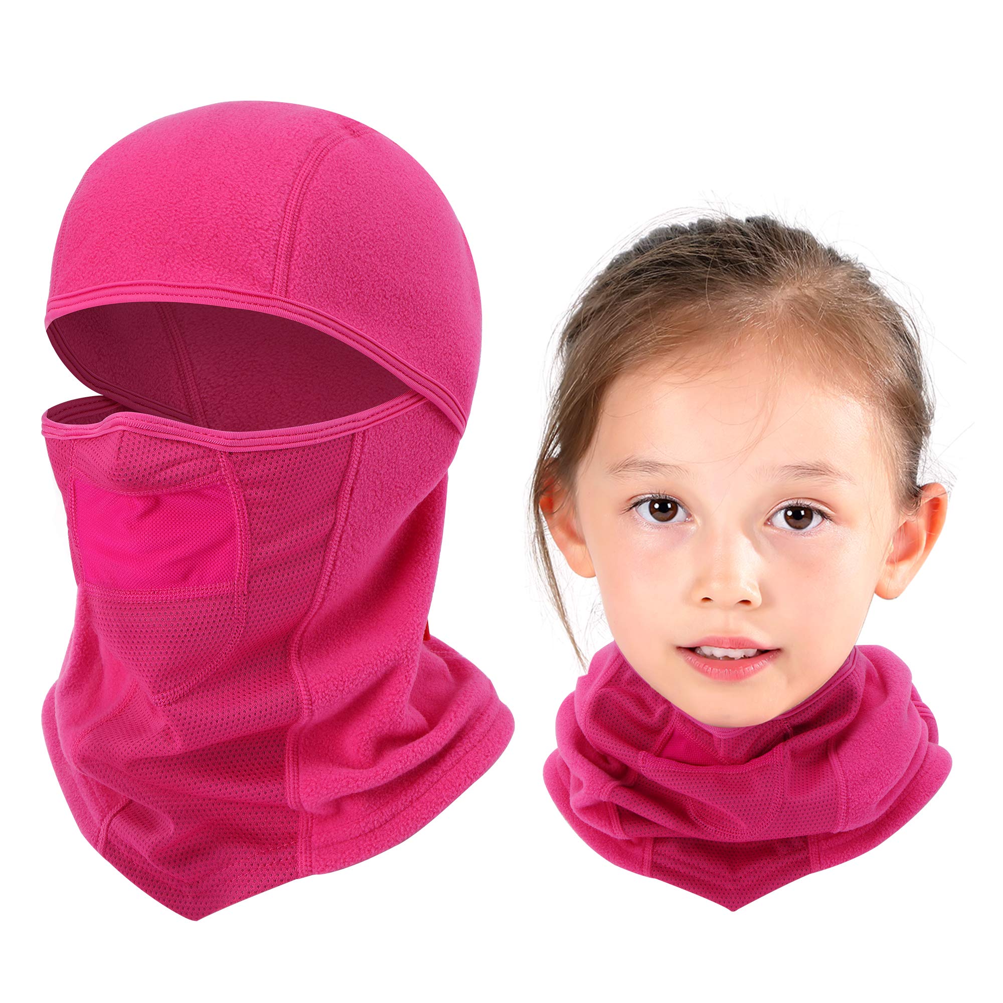 Vorshape Kids Balaclava Windproof Ski Face Warmer Neck Warmer for Cold Weather, Black