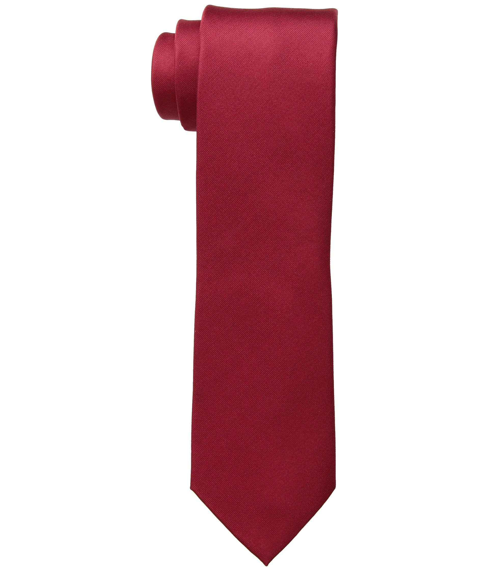 Tommy Hilfiger Men's Skinny Solid Tie, Red, One Size