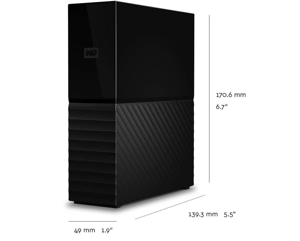 WD 6TB My Book Desktop External Hard Drive, USB 3.0 - WDBBGB0060HBK-NESN (Renewed)
