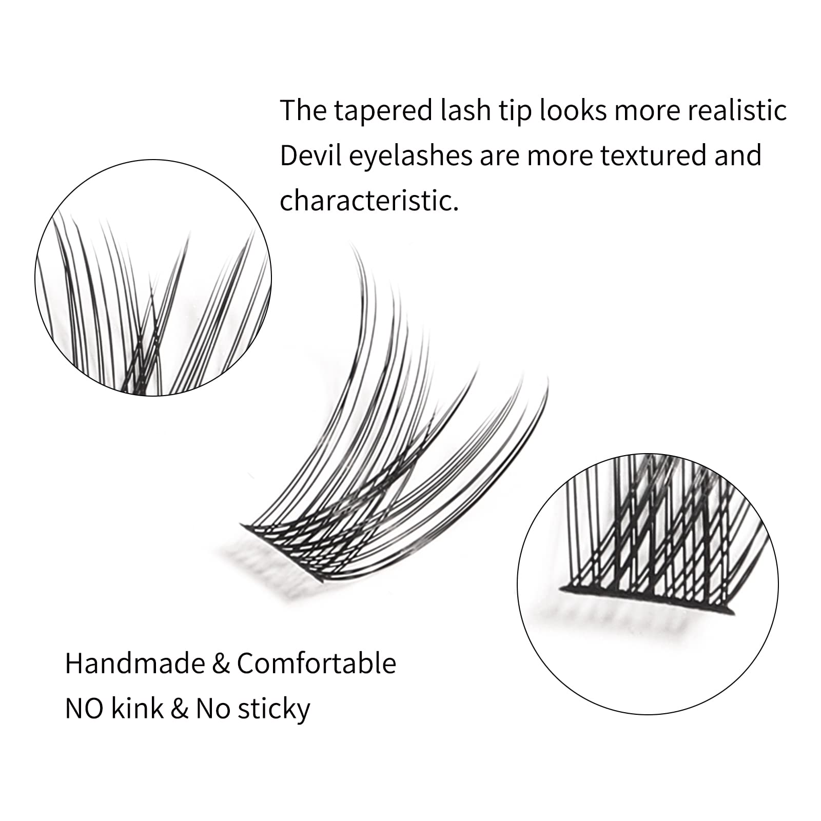 VEYES INC Cluster Lashes. Wispy & Soft DIY Eyelash Extensions, Individual Eyelashes that Look Like Extensions, D curl 10-16mm Mixed Length, 5 Pairs/Tray (LC-35).